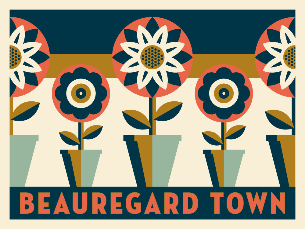 Beauregard Town Neighborhood Poster – Tim’s Garage